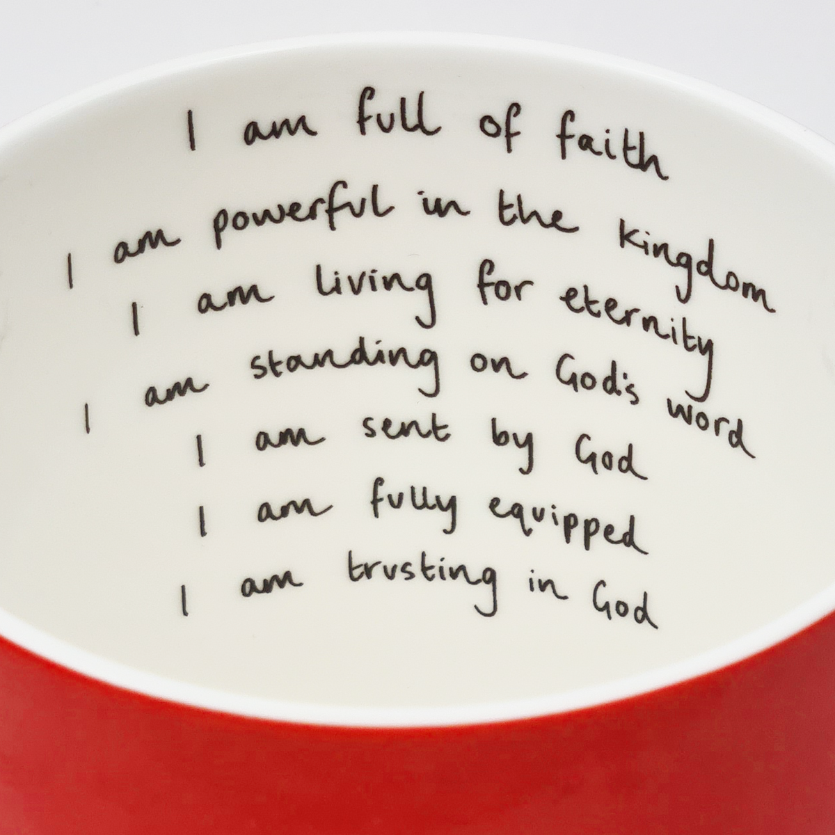 Red Great Faith Mug – I Am So Many Things